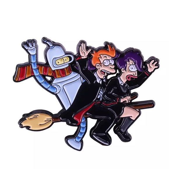 Jewelry | Funny Futurama As Harry Potter Enamel Pin | Poshmark